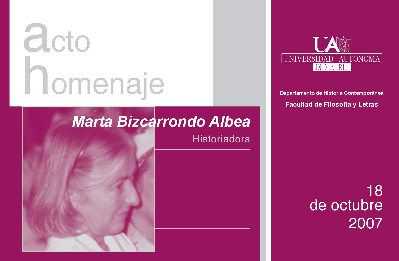 Homenaje a Marta Bizcarrondo – Hacia los 50 años de música en la UAM